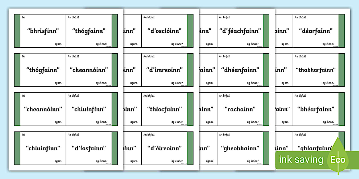 Loop Cards, Gaeilge Conditional Tense (teacher made)