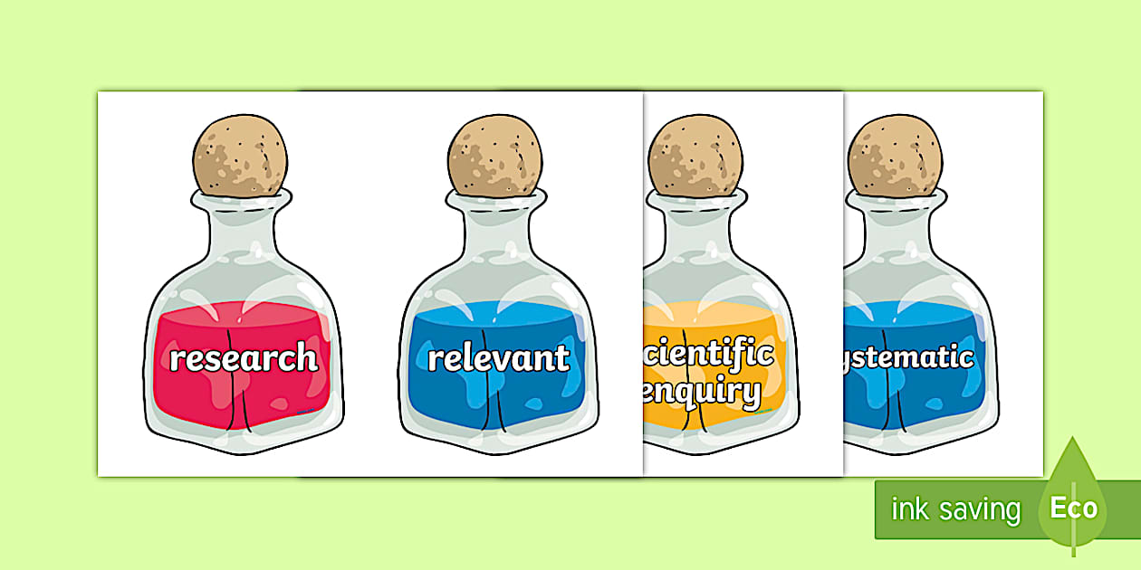 Editable LKS2 Working Scientifically Scientific Vocabulary on Potion ...