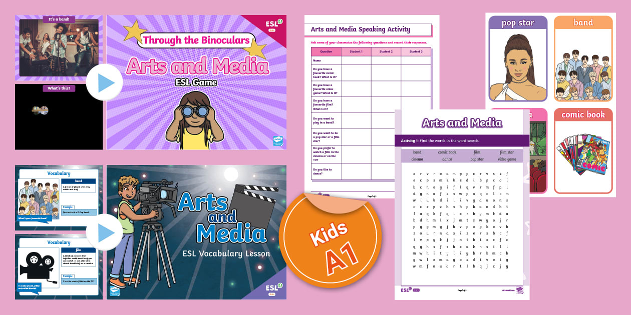 Kids ESL Arts & Media Lesson (teacher made) - Twinkl