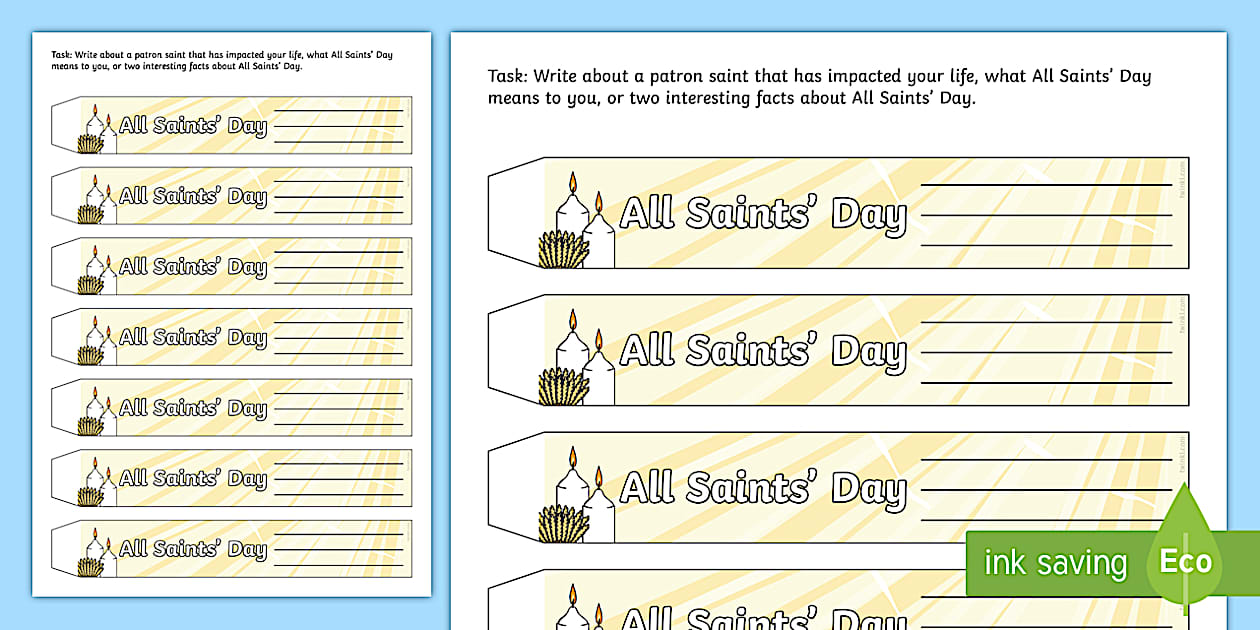 TAS All Saints' Day Paper Chain (teacher made) - Twinkl