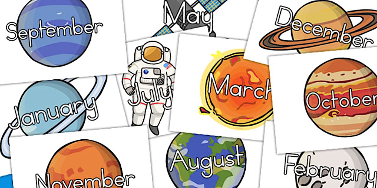 Space Months Of The Year (Australia) (teacher made) - Twinkl