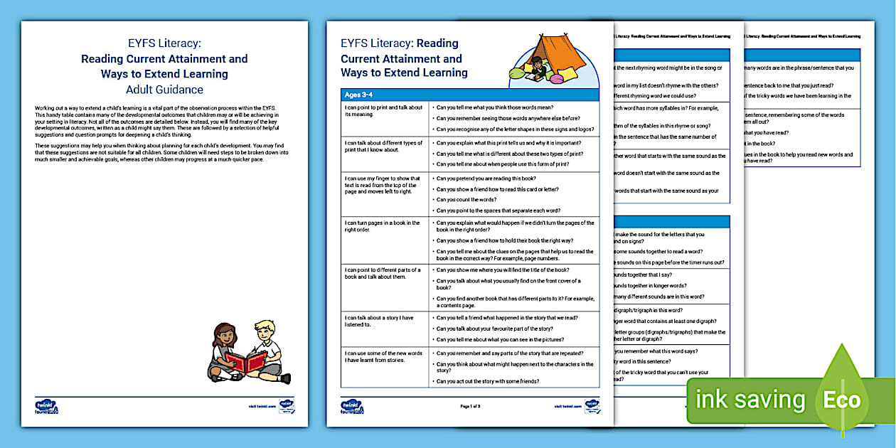 Kindergarten Reading Attainment and Ways to Extend Learning