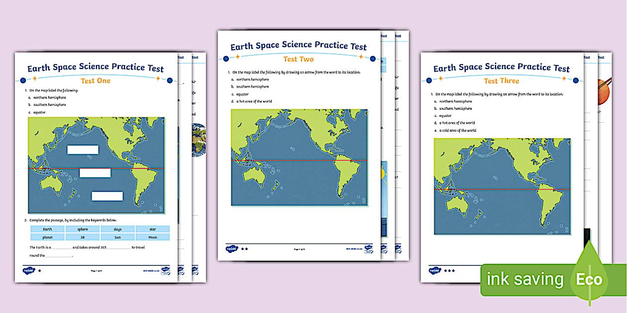 Earth Space Science Practice Test | Science | Space | Twinkl