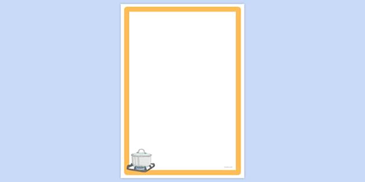 Pot on Flame Page Border | Page Borders | Twinkl