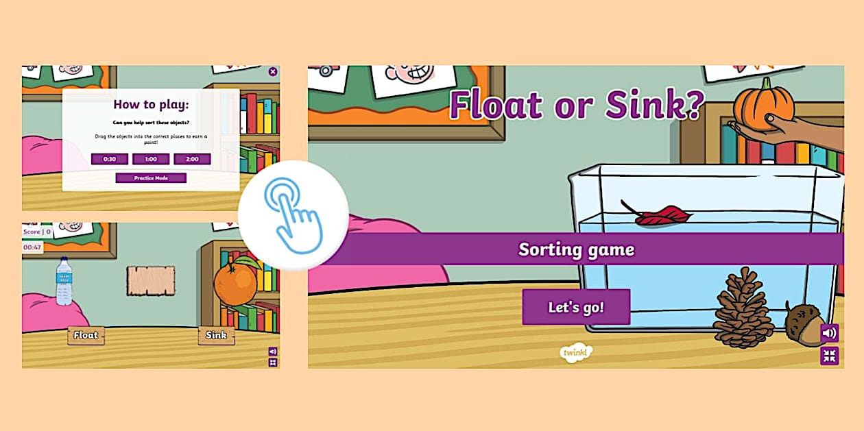 Float or Sink Interactive Sorting Game (professor feito)