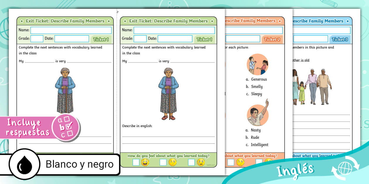 Inglés | 5° Básico | Family Vocabulary | Describe People