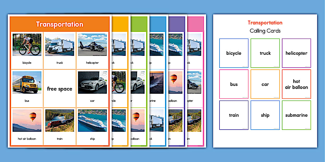 Transportation Bingo for K-2nd Grade (teacher made) - Twinkl