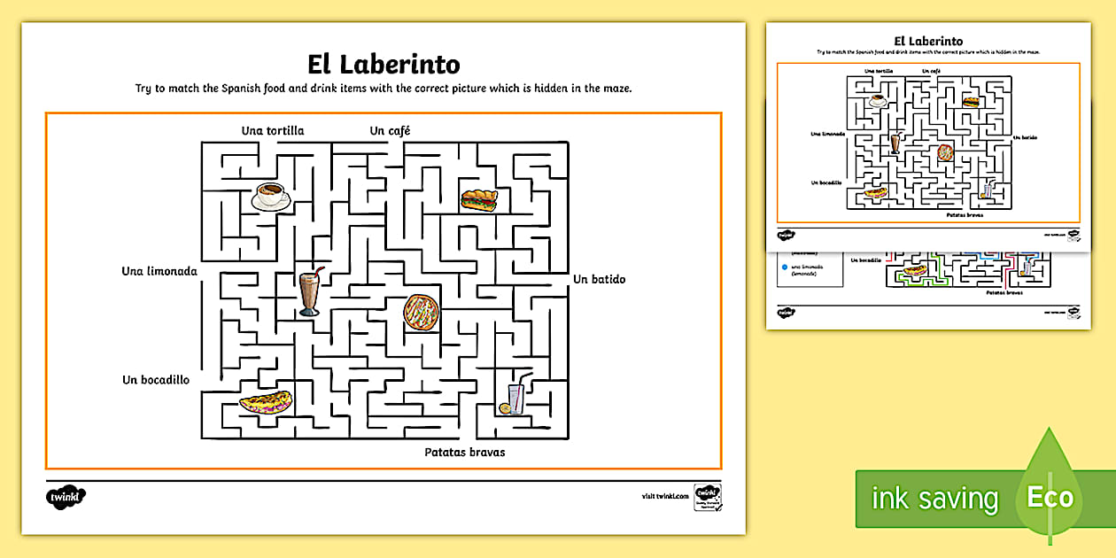 Spanish Food and Drink Puzzle | Parent Home Teaching Support