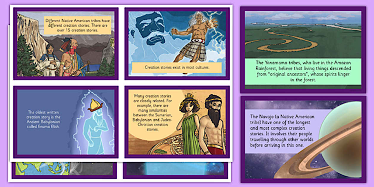 Creation Stories Fact Cards (Hecho por educadores) - Twinkl