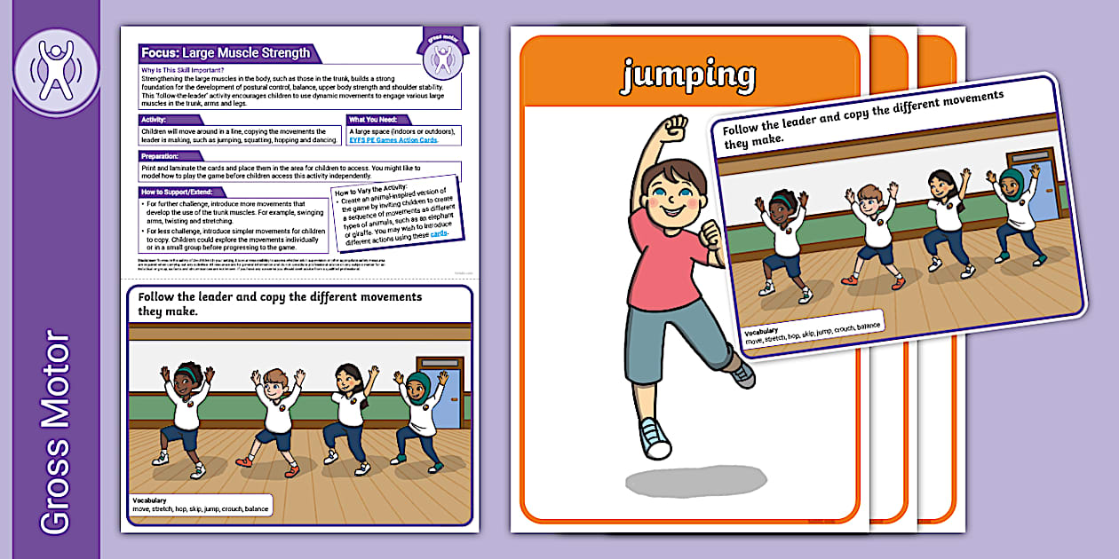 Gross Motor Skills CP Activity: Follow the Leader - Twinkl