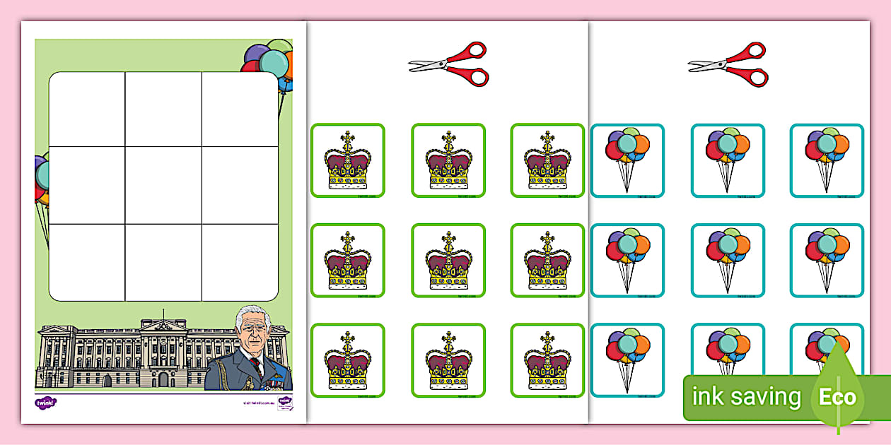 Three in a Row King's Birthday Activity (professor feito)