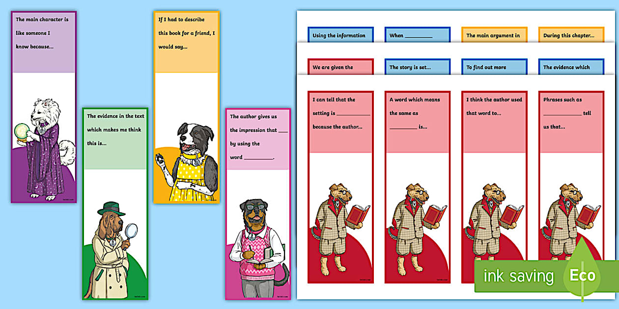 Reading Sentence Stems Editable Bookmarks - KS2 Resources