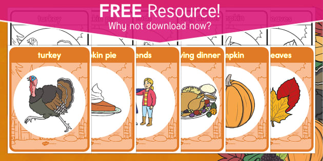 FREE Thanksgiving Vocabulary Posters | Twinkl (teacher made)