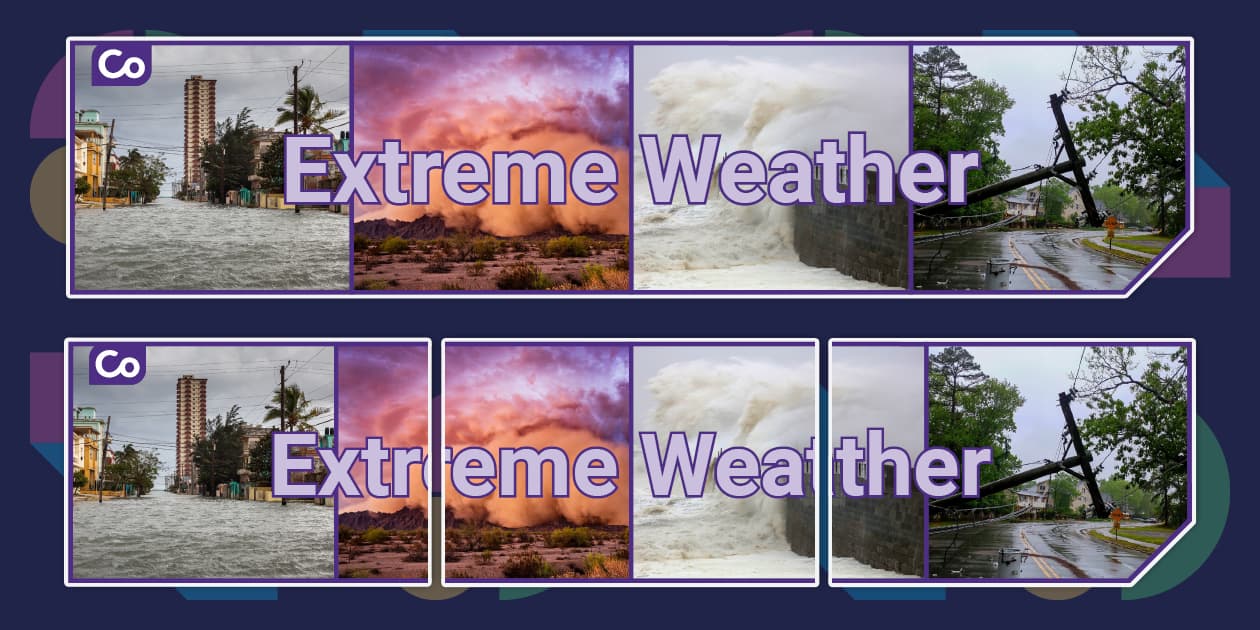 Extreme Weather Banner (teacher made) - Twinkl