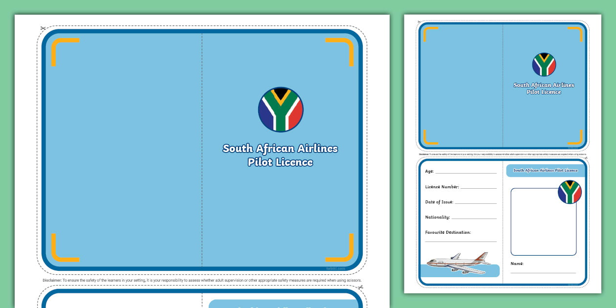 South Africa Airline Role-Play Pilot Licence