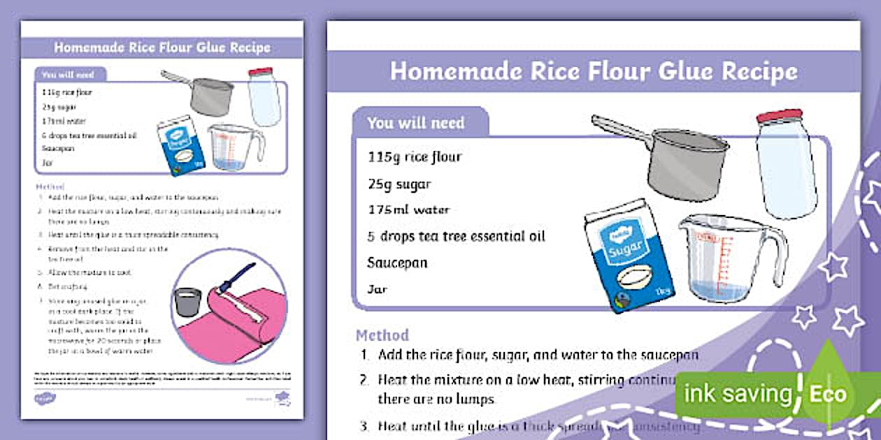 Homemade Rice Flour Glue Recipe | Parents Recycling Resource