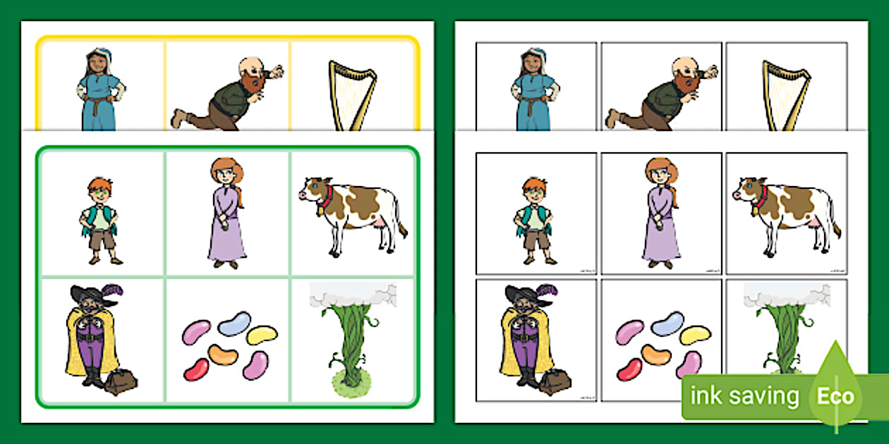 Jack and the Beanstalk Matching Cards and Board - Twinkl
