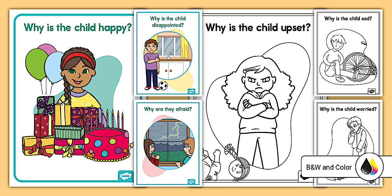 Understanding Emotions Question Cards for K-2nd Grade