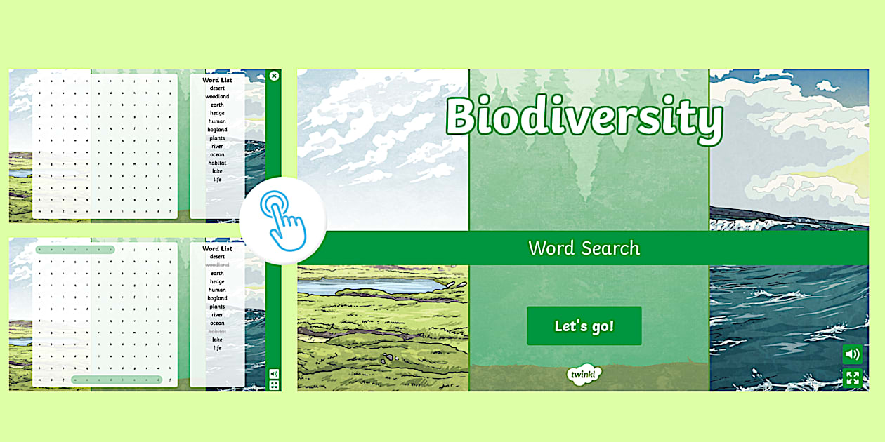 Biodiversity Interactive Word Search (teacher made) - Twinkl