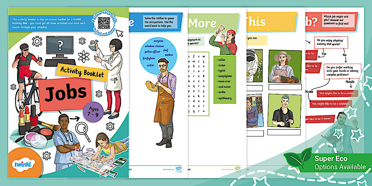 Jobs Activity Booklet 7 to 9 years (Teacher-Made) - Twinkl