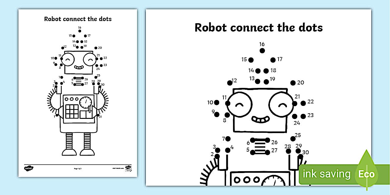 Connect the Dots Robot Activity - Templates (teacher made)