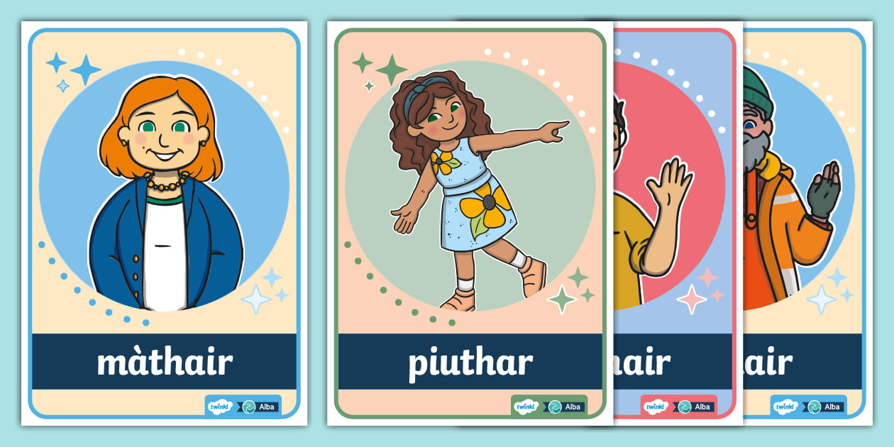 Scottish Gaelic Family Display Posters (Teacher-Made)