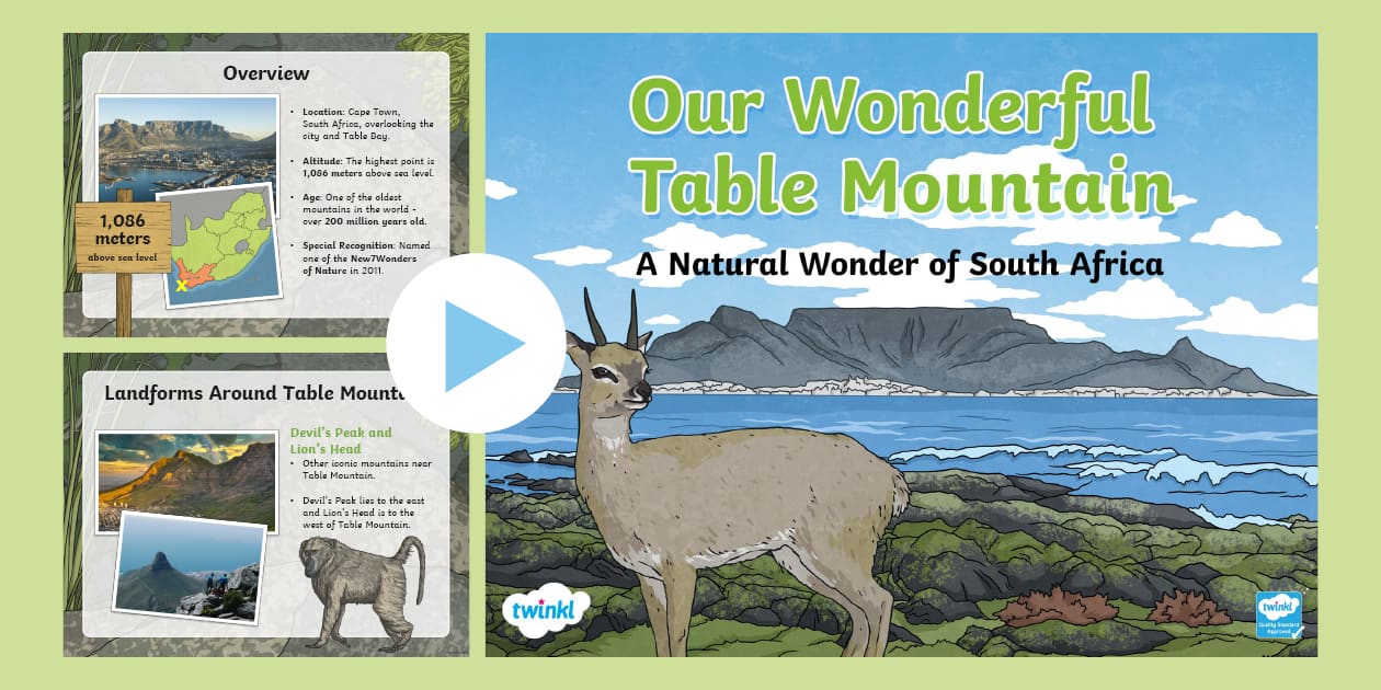 Our Wonderful Table Mountain Presentation - Twinkl