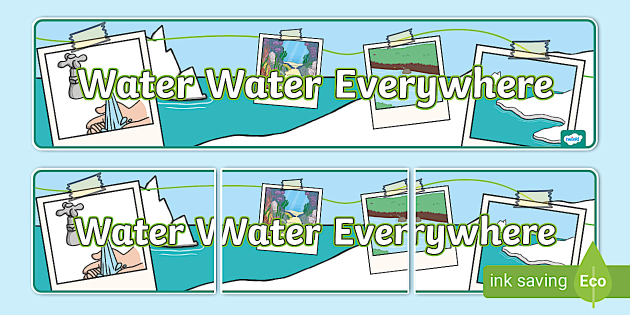 Water Water Everywhere Display Banner (Teacher-Made)