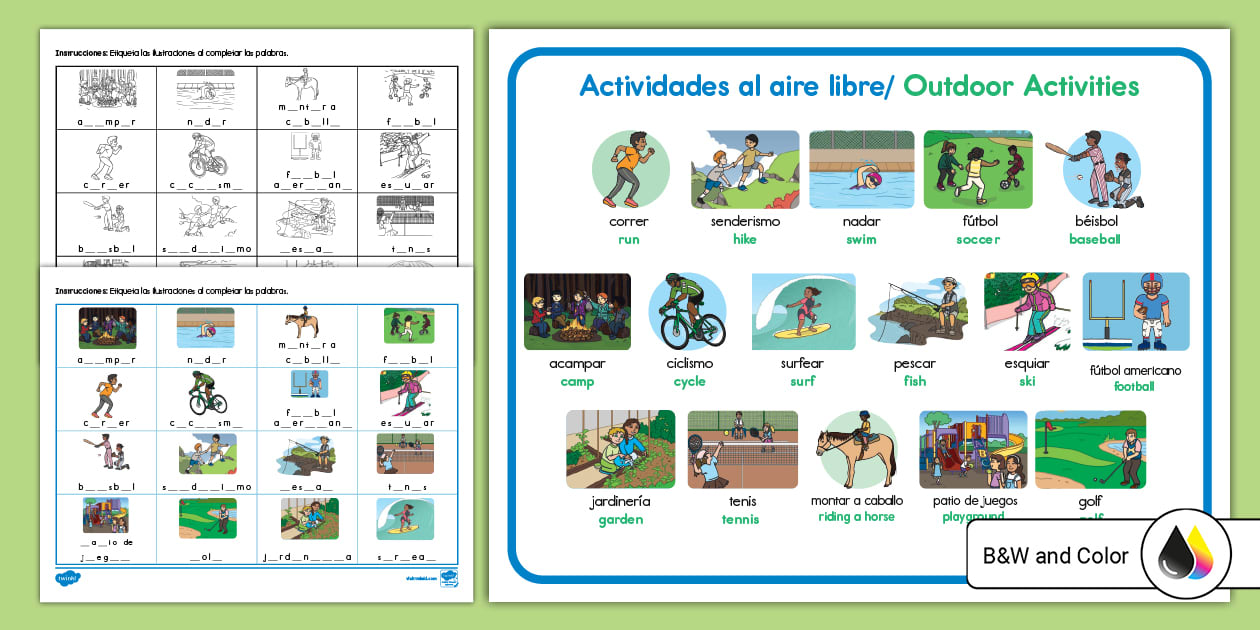 Outdoors in Spanish | Resource | Twinkl USA - Twinkl