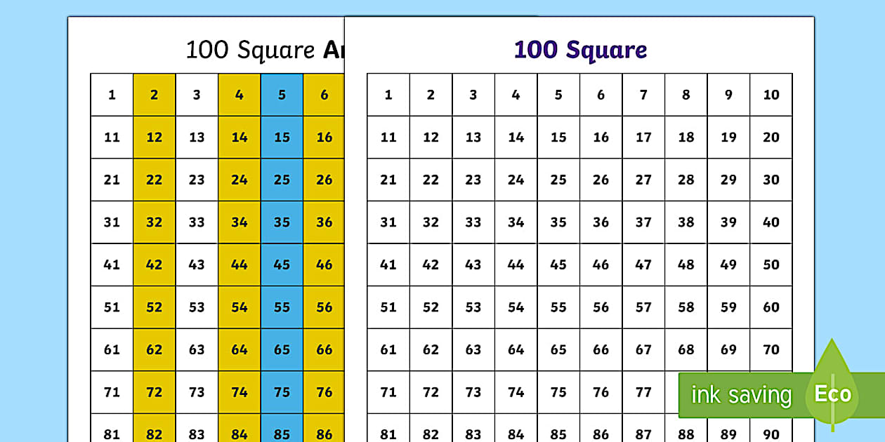 Number Square Patterns Worksheet / Worksheets (teacher made)