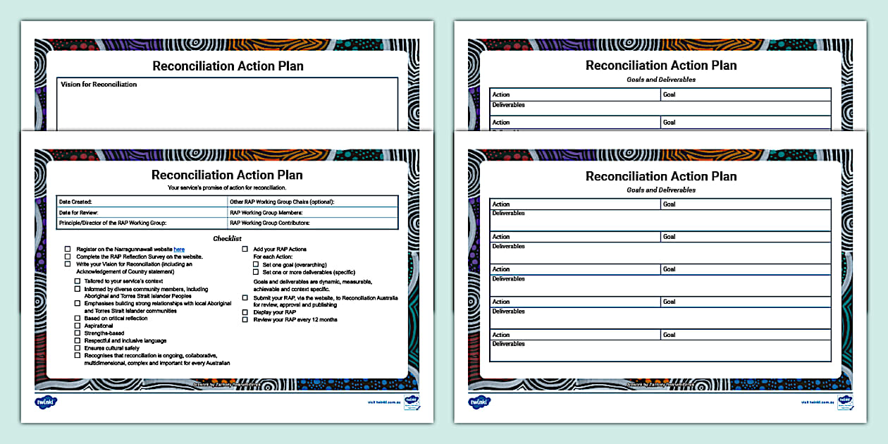 Editable Reconciliation Action Plan Checklist and Template