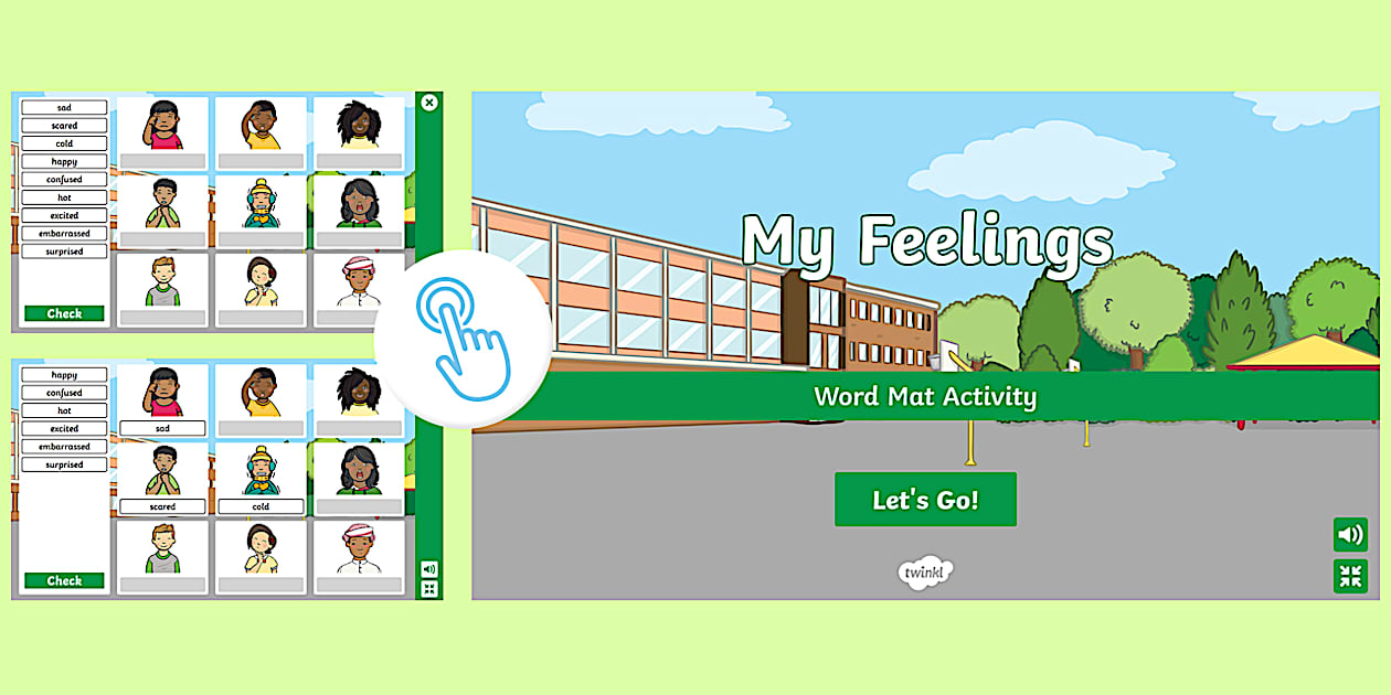 My Feelings Interactive Word Mat Activity (teacher made)