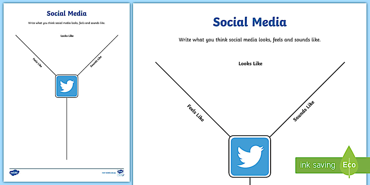 Social Media Y Chart Worksheet - Twinkl