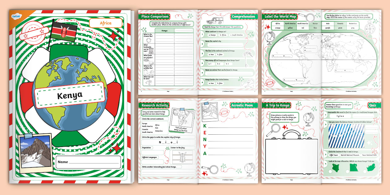 KS1 Kenya Activity Booklet - Twinkl - Geography - Twinkl