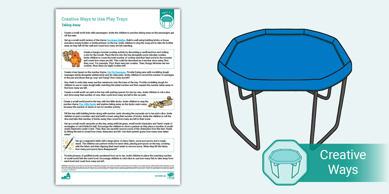 Play Trays: Taking Away | Twinkl | EYFS Ages 3-5 - Twinkl
