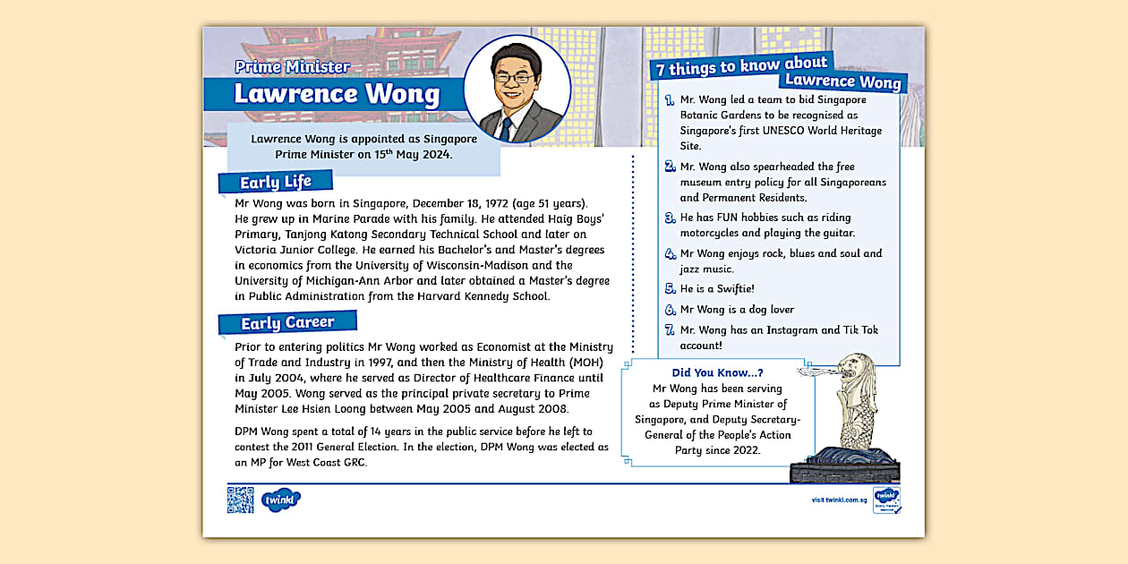 Singapore Prime Minister, Lawrence Wong