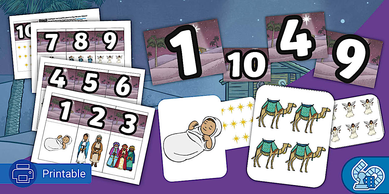 Nativity Number Matching Game | Twinkl Board Games - Twinkl