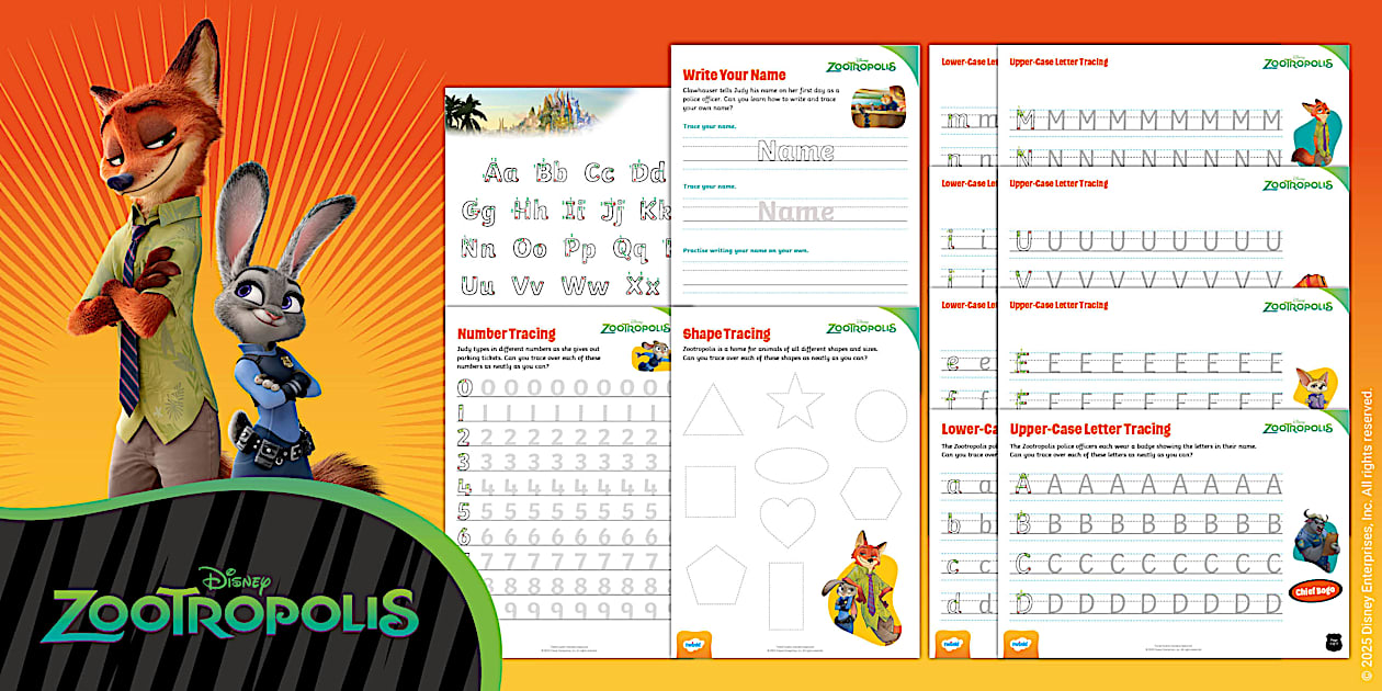 Zootropolis: Handwriting Pack