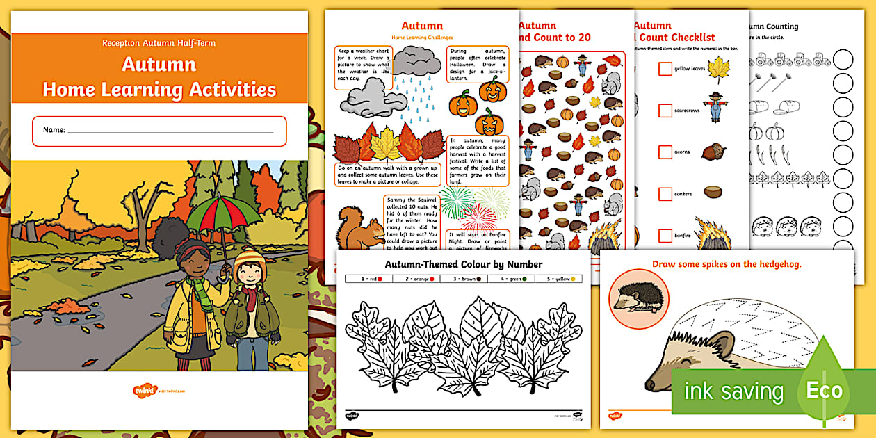Autumn Half-Term Home Learning Activity Booklet - Twinkl