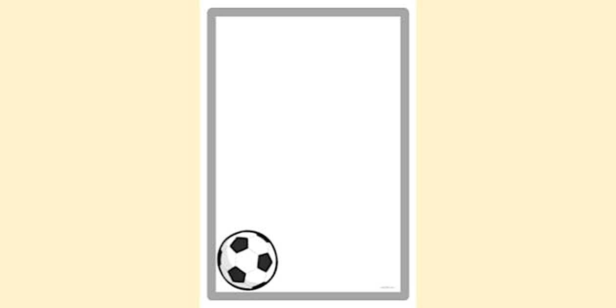 Simple Blank Football Clipart Border | Page Borders | Twinkl