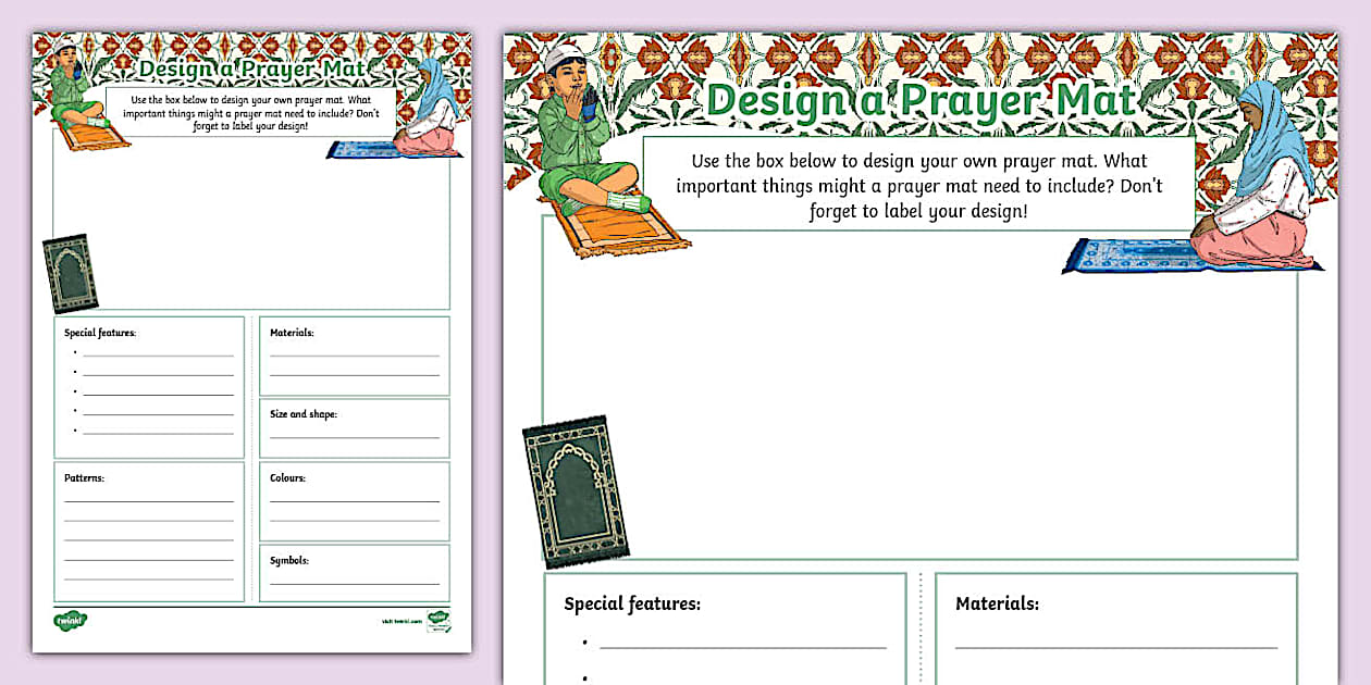 Design a Prayer Mat (teacher made) - Twinkl