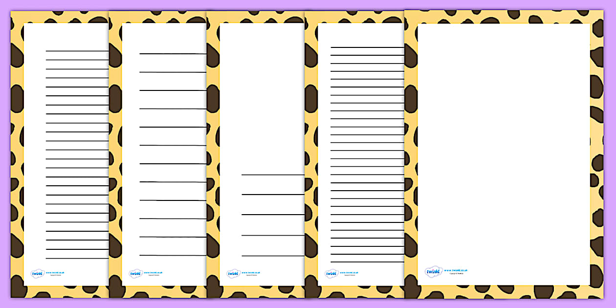 Editable Cheetah Print Page Borders (professor feito)