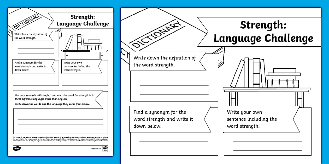 👉 Strength in English and Other Languages Challenge Activity