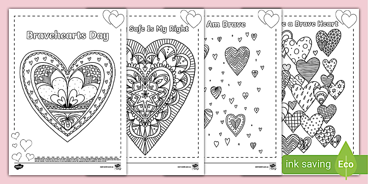 Bravehearts Day Mindfulness Colouring Pack (Teacher-Made)
