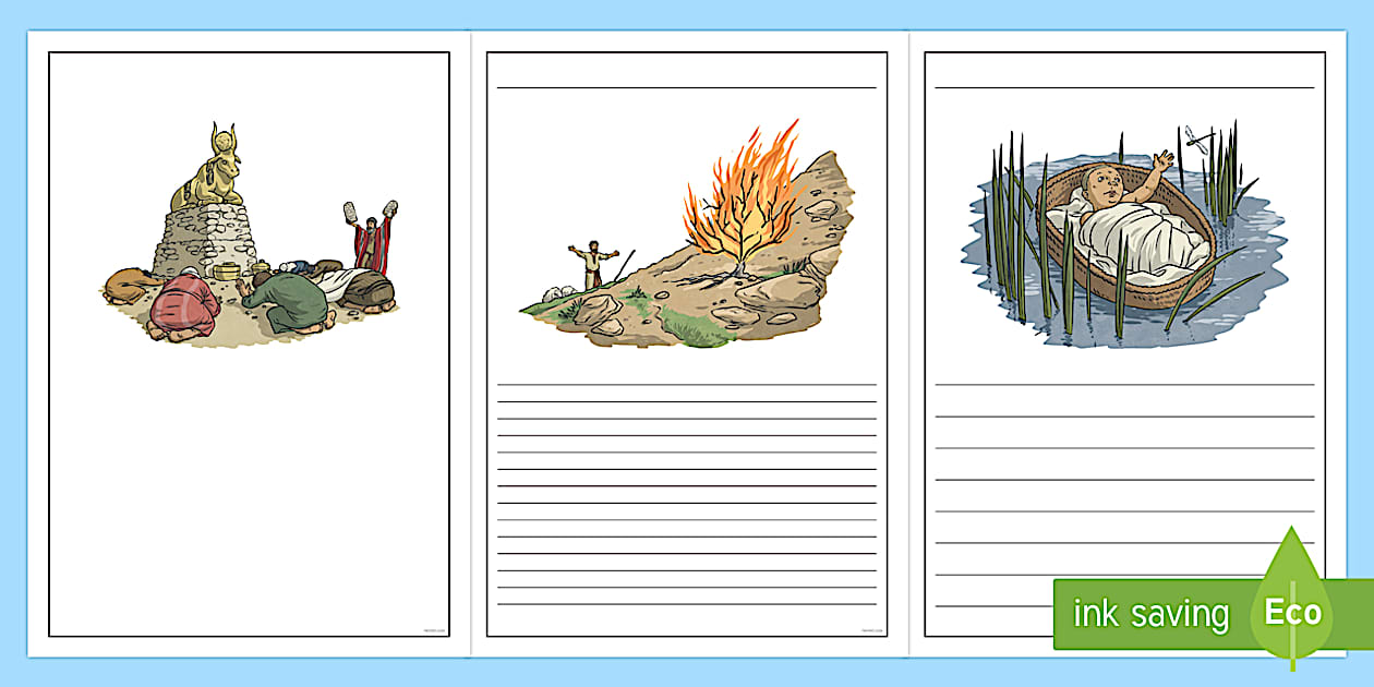 Black and White Exodus Story Writing Frames (teacher made)