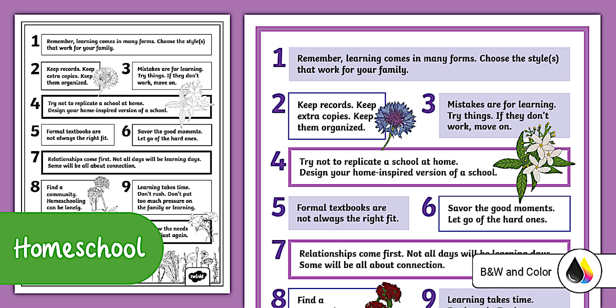 Homeschool Tips | Poster Resource | Twinkl USA - Twinkl