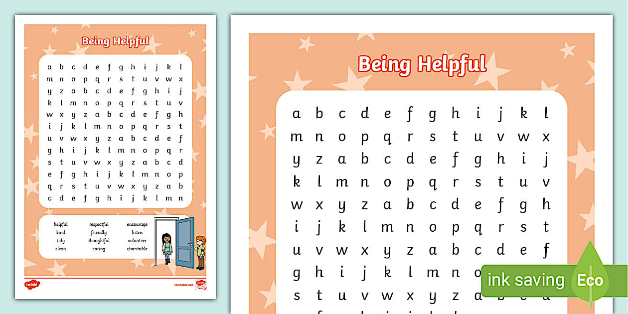 Being Helpful Word Search (teacher made) - Twinkl