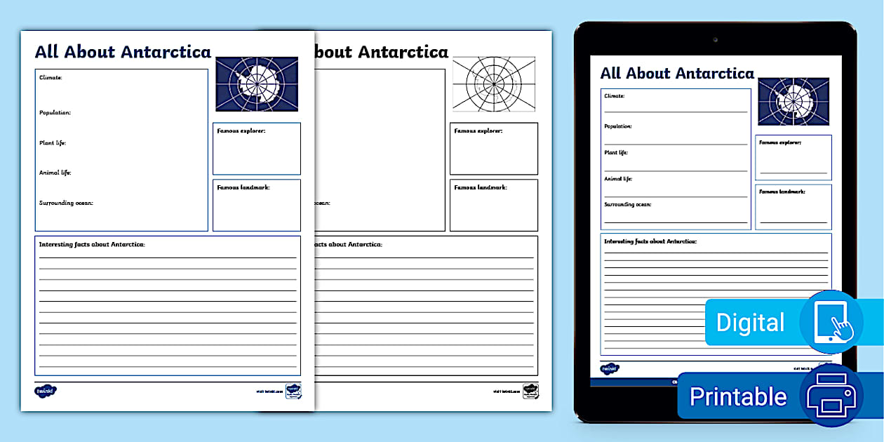 Antarctica Worksheet | 4th Grade Resource | Twinkl USA