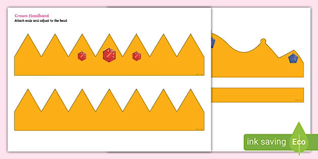 Fairytale Themed Birthday Party Crowns - Twinkl