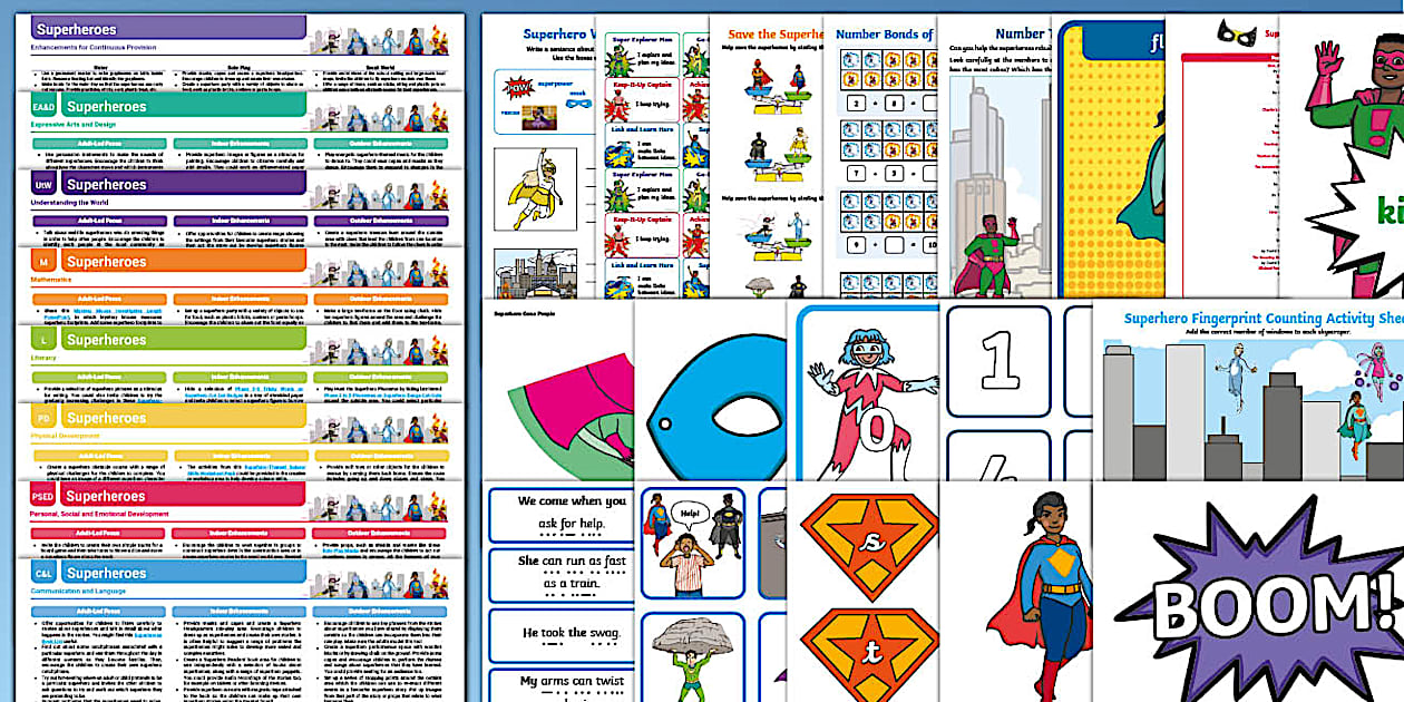 Kindergarten Superheroes APCP Ideas and Resource Pack (Reception)